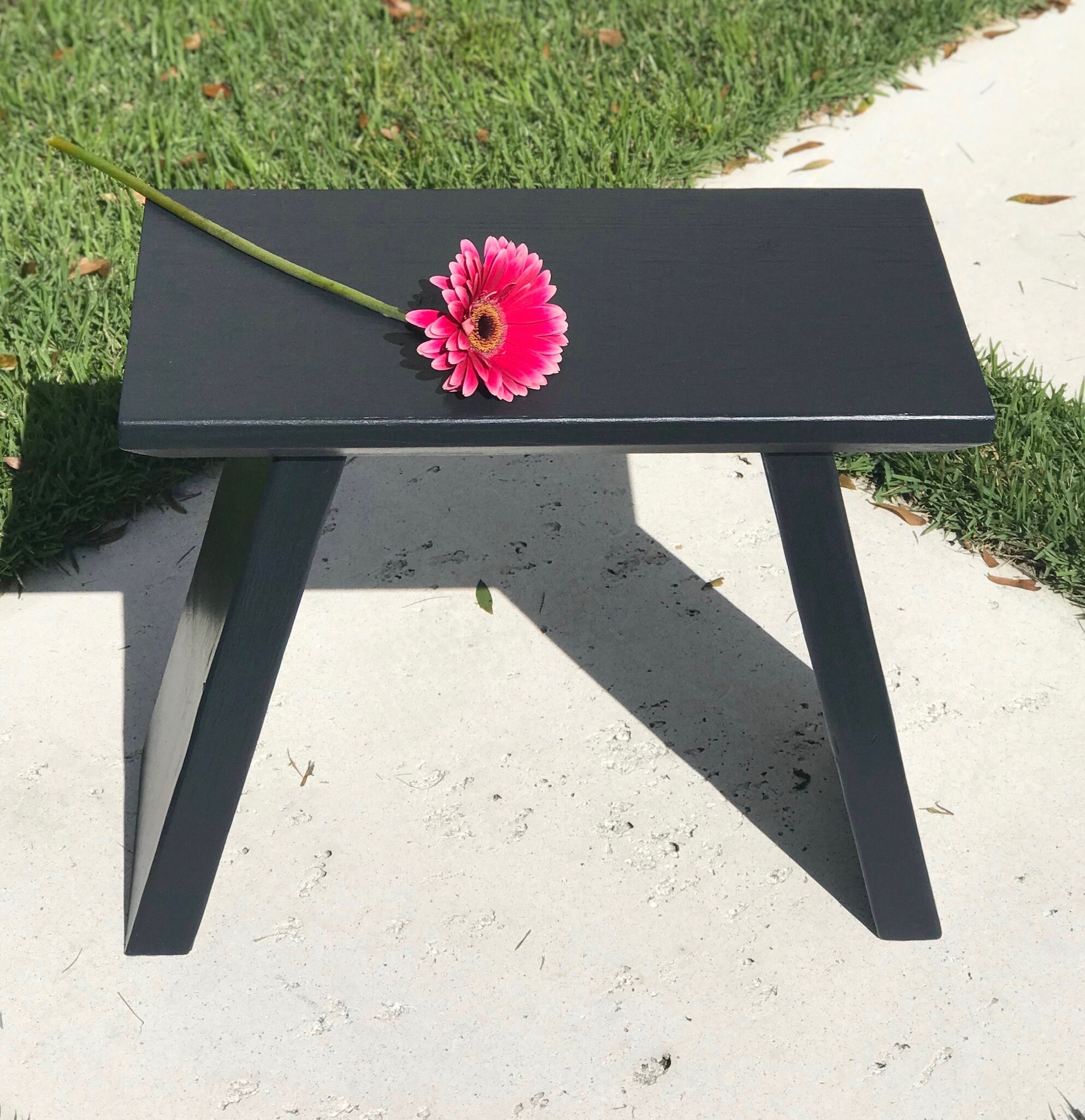 Medium Step Stool, Bench, Kids Step Stool, Bathroom, Kitchen, Black ...