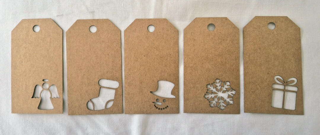 Christmas Gift Tags | Cut Out Gift Tags | Recycled Card | 15 Different ...