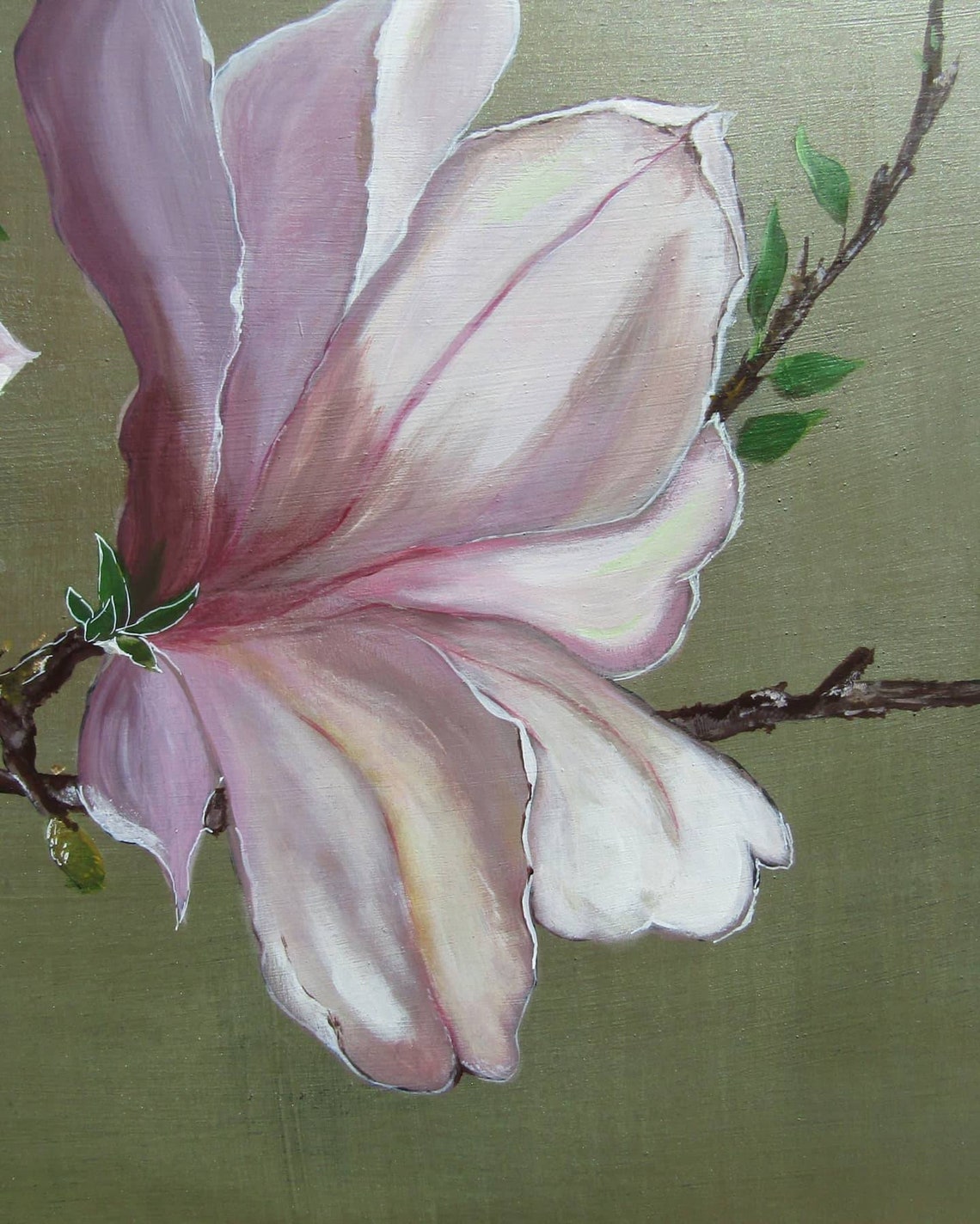 Original Acrylic Painting of Magnolia Flowerscontemporary - Etsy Denmark