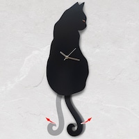 Tux Mini Cat Clock With Swinging Tail - Etsy
