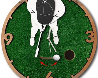 Decorative Golf Ball and Tee Wall Clock - Etsy
