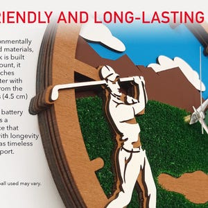 Custom Golf Gift Handmade Wooden Wall Clock With Real Golf Ball and ...