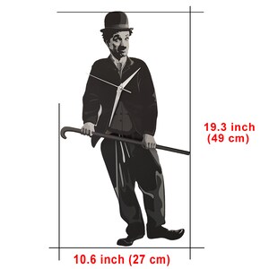 Charlie Chaplin Pendulum Wall Clock, Chaplin Swinging Legs, Whimsical ...
