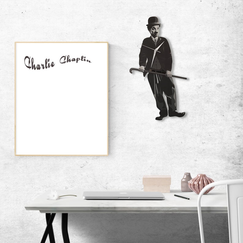 Charlie Chaplin Pendulum Wall Clock Chaplin Swinging Legs | Etsy