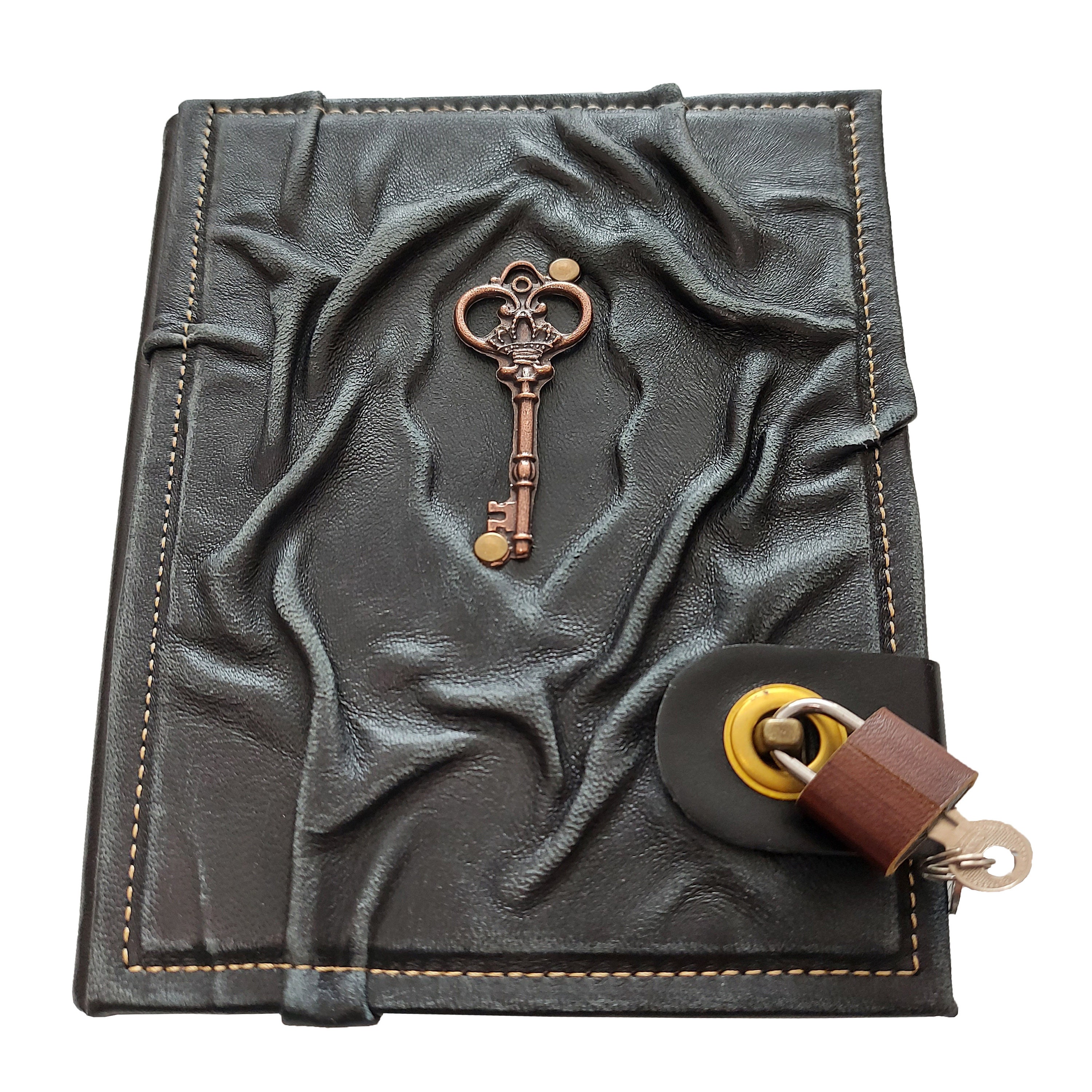 Antique Key Figured Leather Diary Locked Book Handmade | Etsy