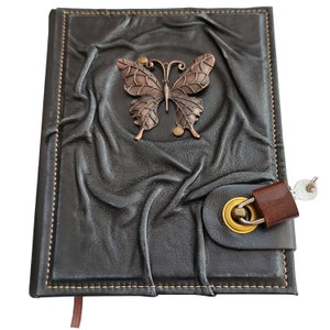 Locked Genuine Leather Notebook Diary Unlined Pages Handmade Locked ...
