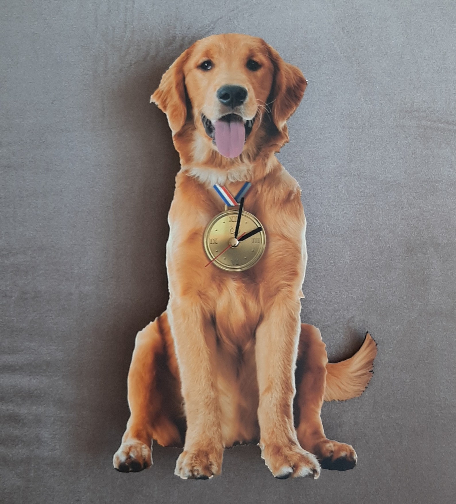 Golden Retriever Pendulum Wall Clock Golden Retriever Wagging | Etsy