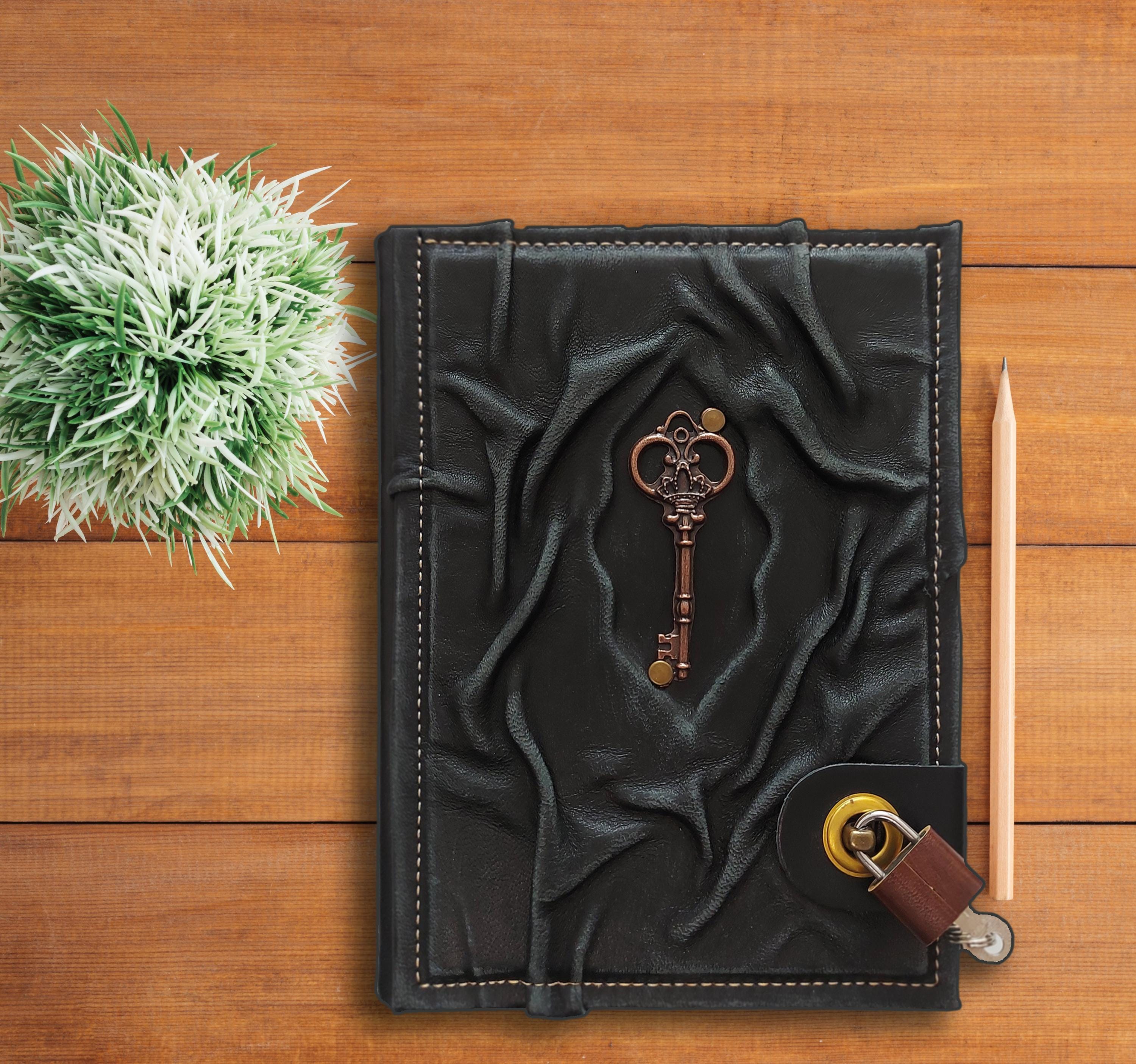 Antique Key Figured Leather Diary Locked Book, Handmade Journal ...