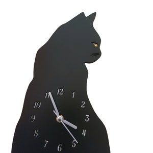 Black Cat Swinging Wall Clock, Cat Clock, Cat Clock With Moving Tail ...