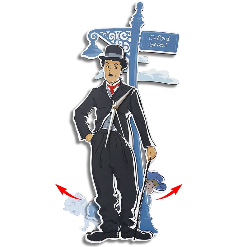 Charlie Chaplin Pendulum Wall Clock Chaplin Swinging Legs - Etsy