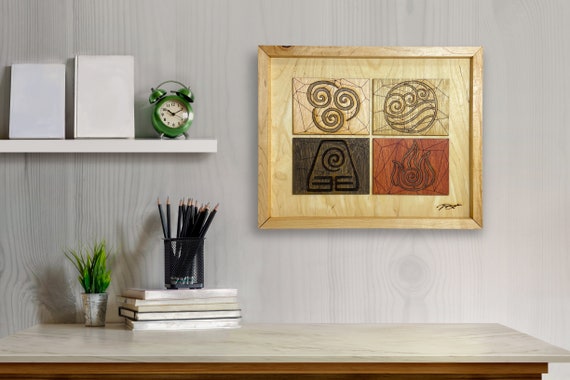 Home Decor Ready to Hang - Laser Cut Wood Avatar: The Last Airbender ...
