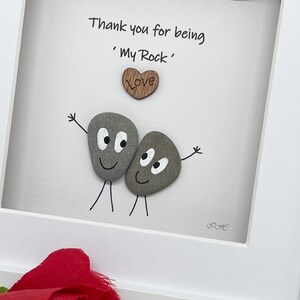 Thank You for Being My Rock, Cute Couple Gift, Birthday Pebble Picture ...