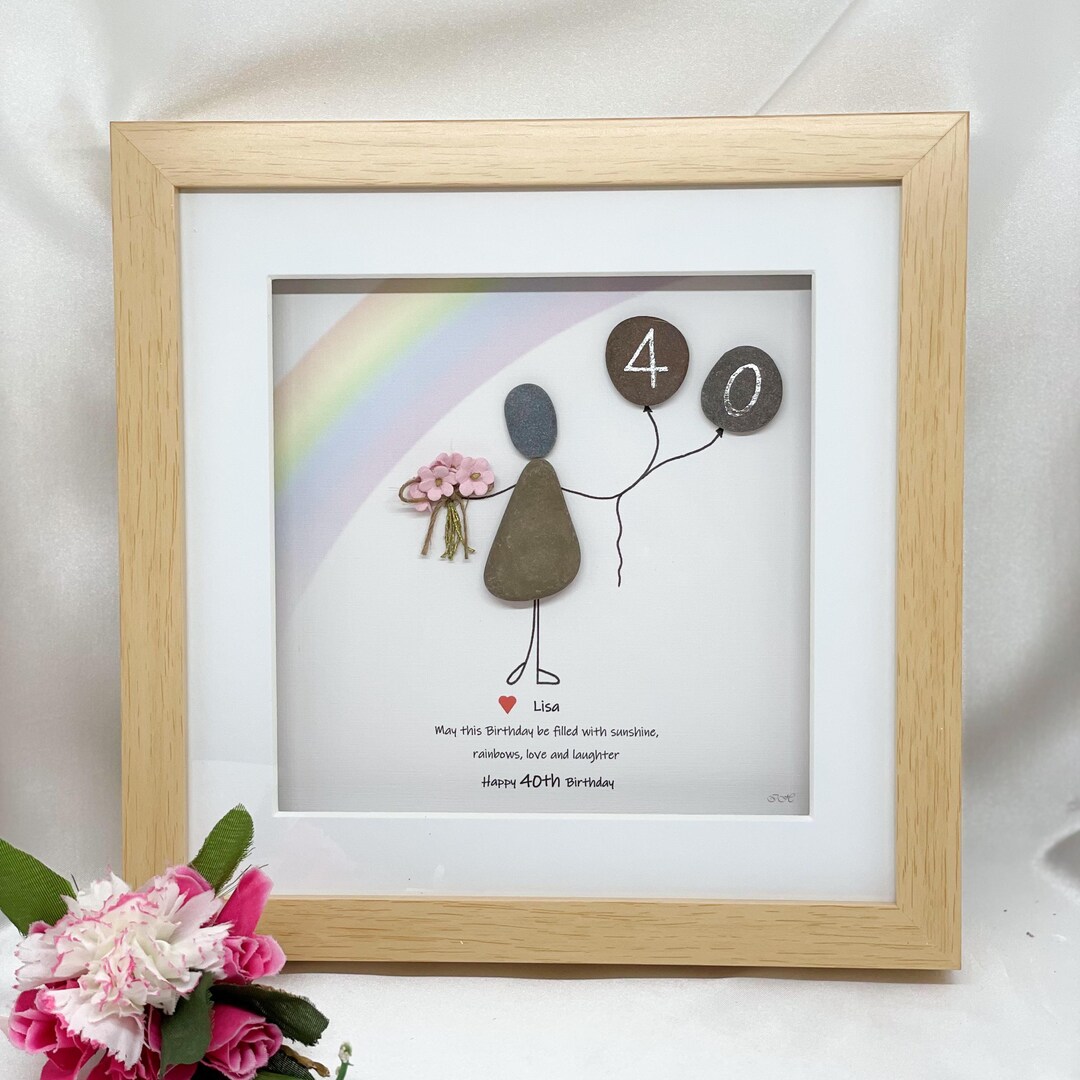 Special Birthday or Milestone Birthday Pebble Picture - Etsy UK