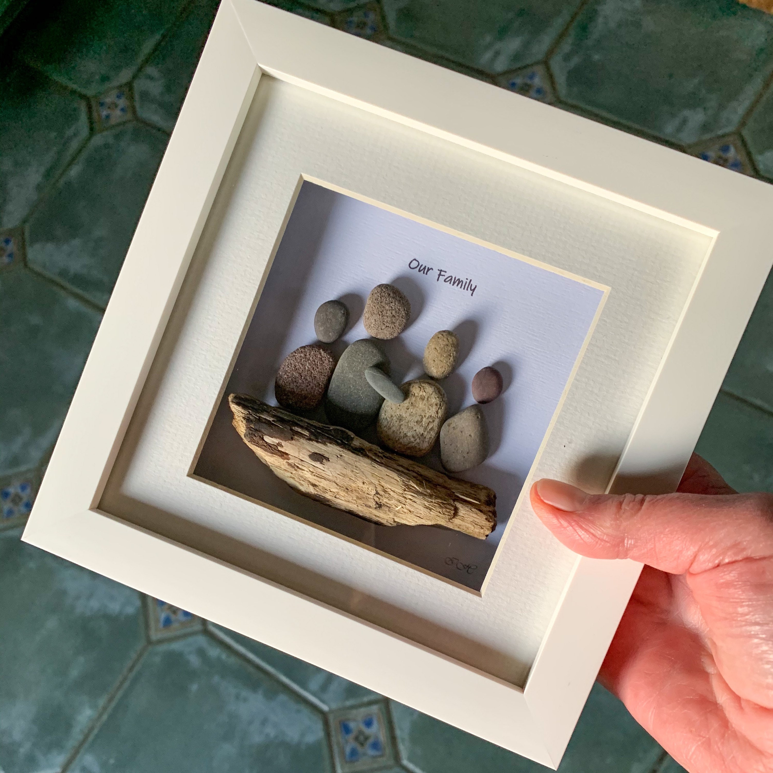Family Pebble Picture - Etsy UK
