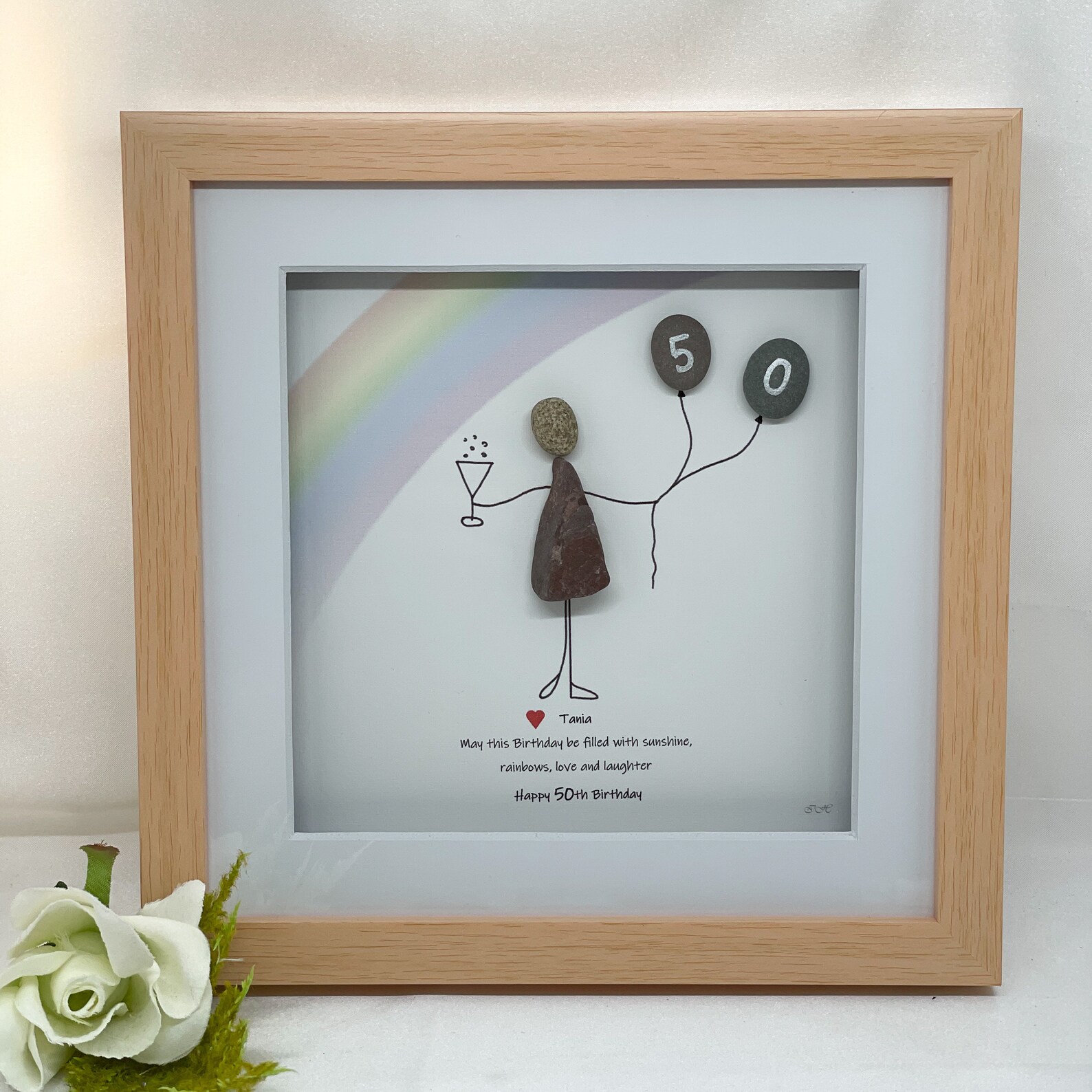 Special Birthday or Milestone Birthday Pebble Picture - Etsy UK