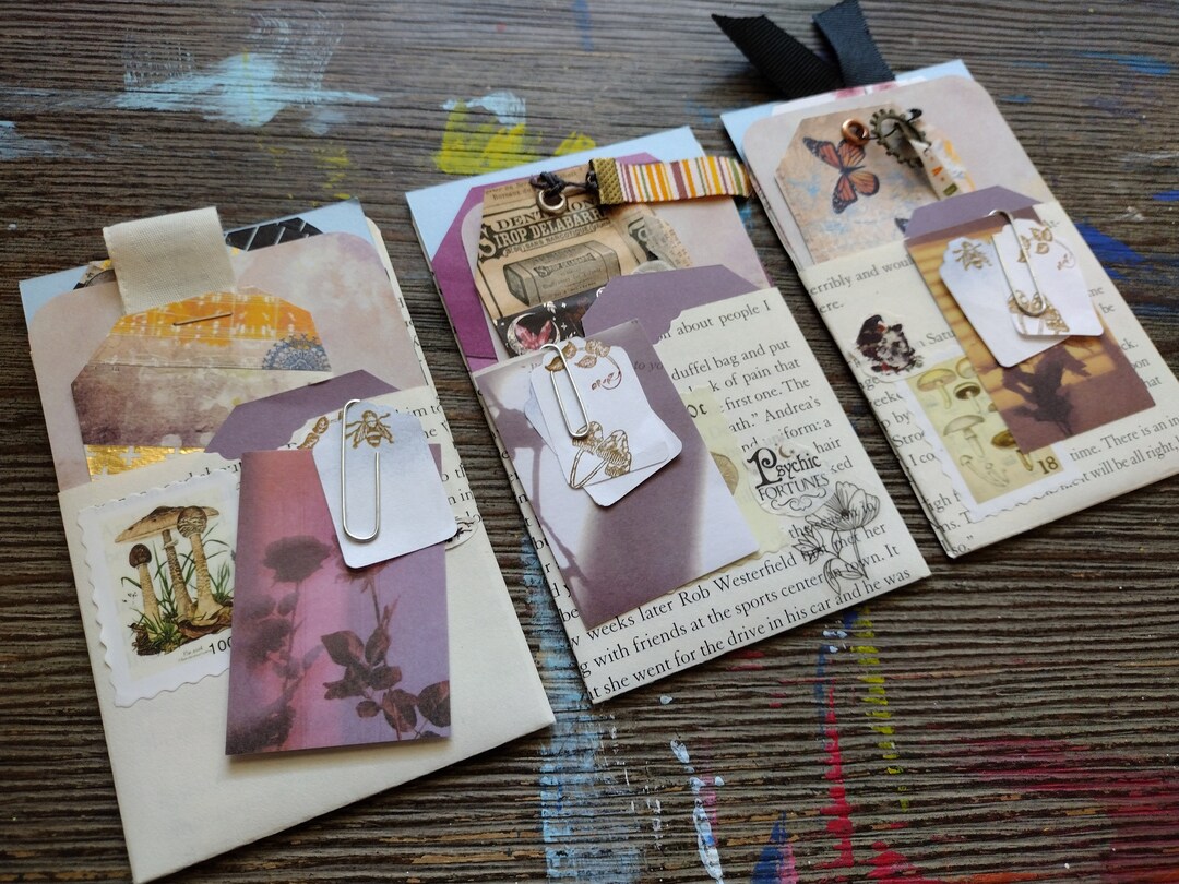 Stuffed Library Pocket for Junk Journaling & Scrapbooks - Etsy