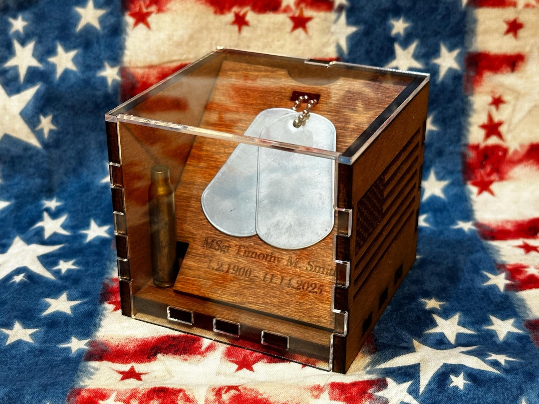 Memorial Dog Tag and Casing - Display Box (PERSONALIZED) - Etsy
