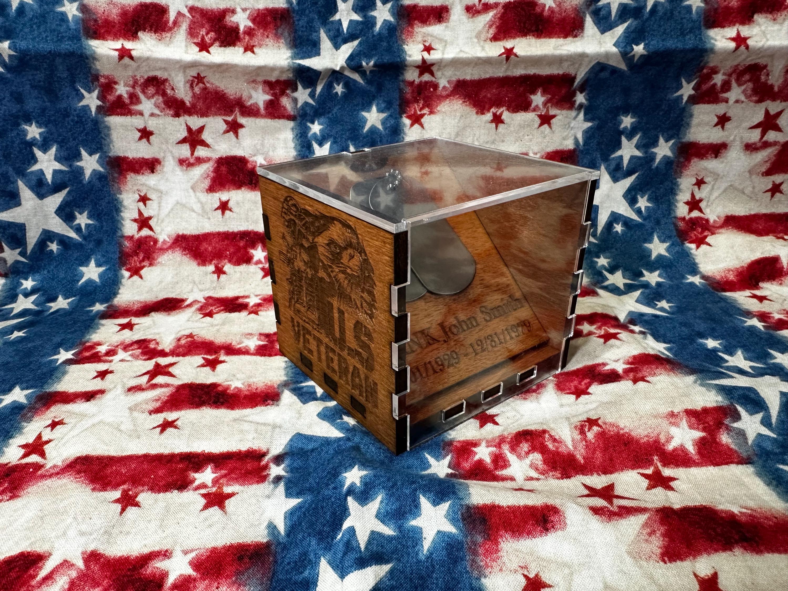 Service Member Dog Tag Display Box (PERSONALIZED) - Etsy