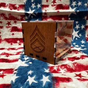 Personalized Service Member Dog Tag Display Box - Etsy