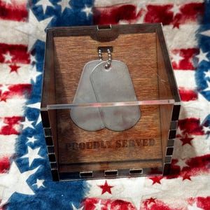 Proudly Served Service Member Dog Tag Display Box (NOT PERSONALIZED) - Etsy