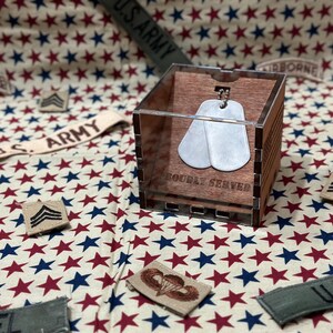 Proudly Served Service Member Dog Tag Display Box (NOT PERSONALIZED) - Etsy