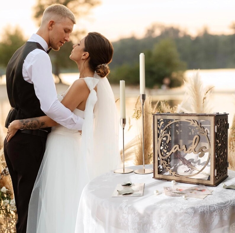 Rustic Wooden Wedding Card Box Card Box for Graduation Birthday Baby ...