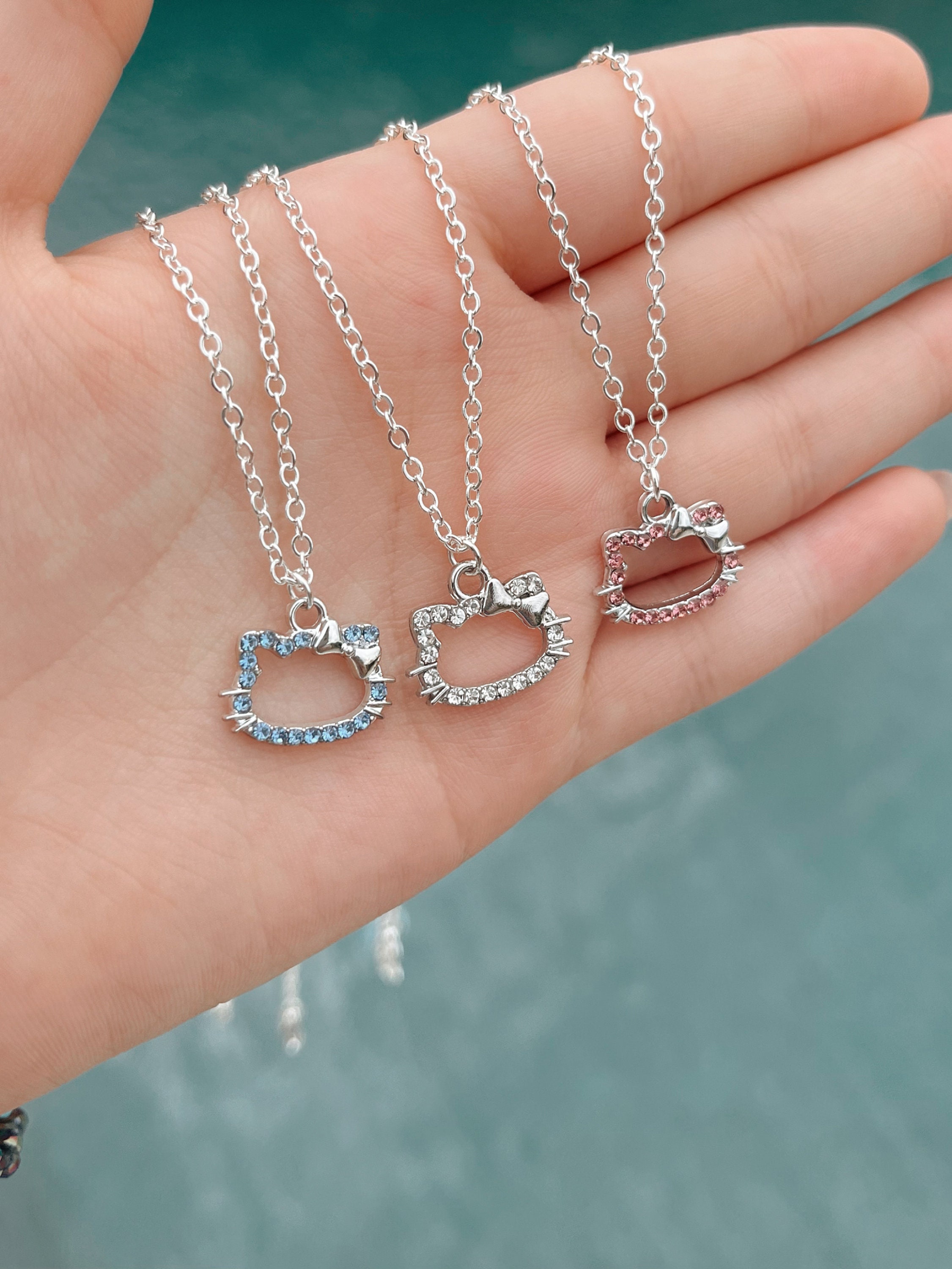 Hello Kitty Chain Necklaces Sanrio Charm Hello Kitty Necklace Etsy