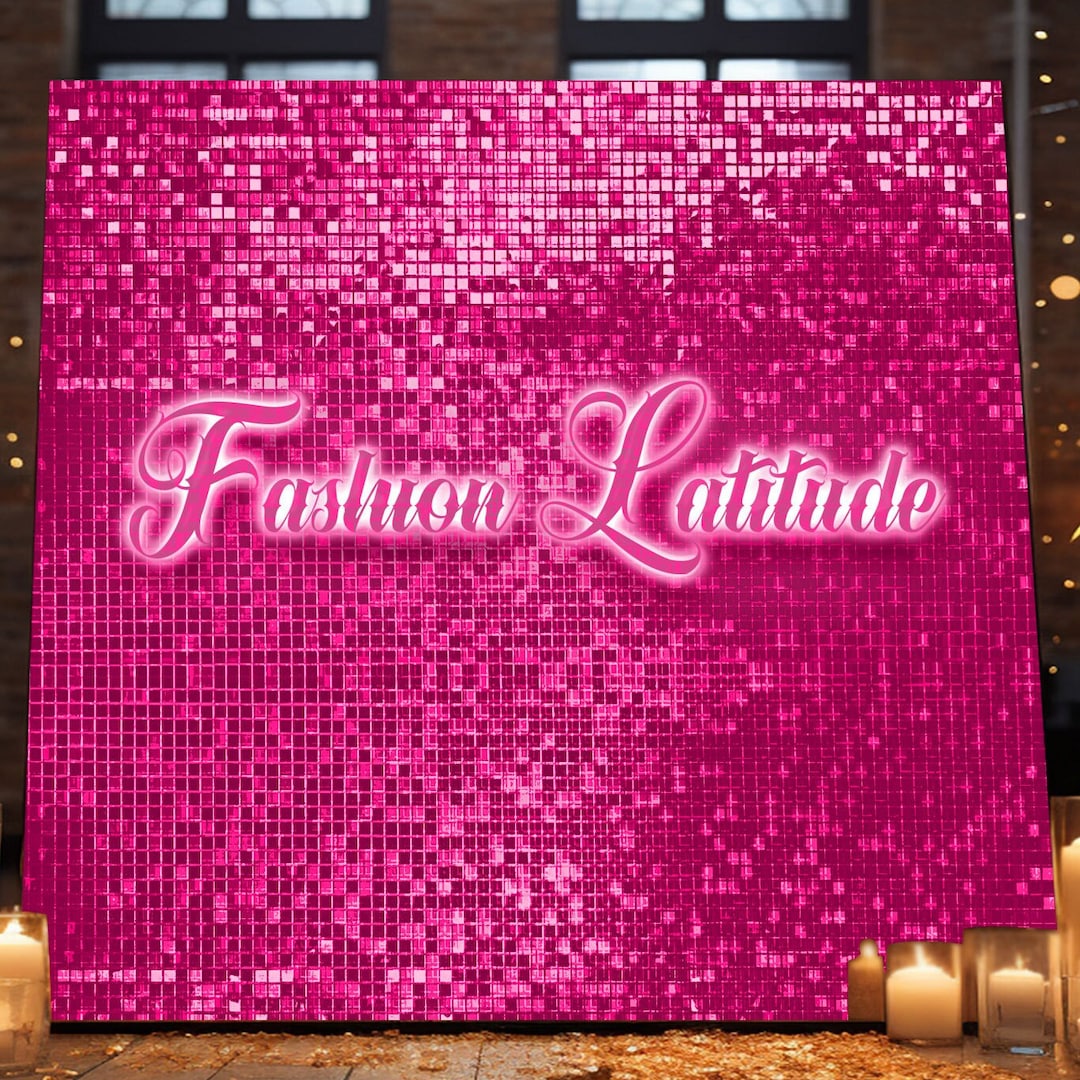 36 Hot Pink 12"x12" Shimmer Sequins Wall Panels "clear Back" for ...