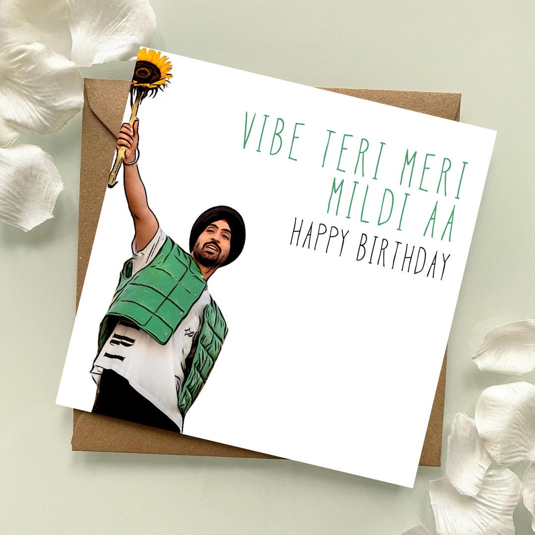 Vibe Teri Meri Mildi Aa | Diljit Inspired Rangolicards, Rangoliofficial ...