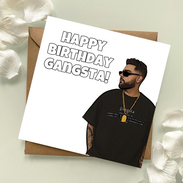 Gangsta Happy Birthday Card - Etsy