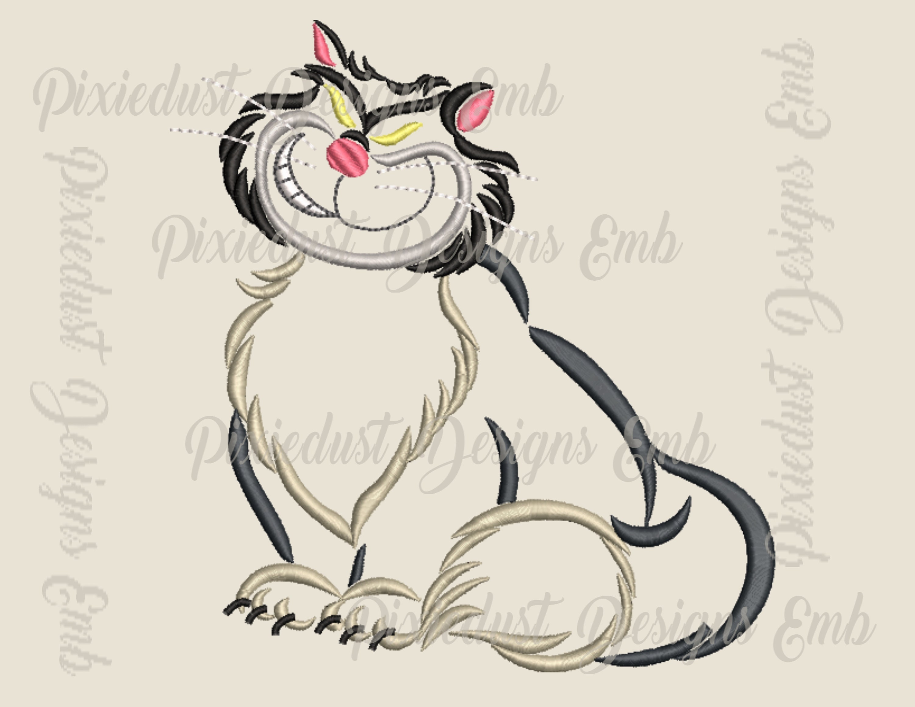 Lucifer villano de Cenicienta Disney sketch digital bordador | Etsy