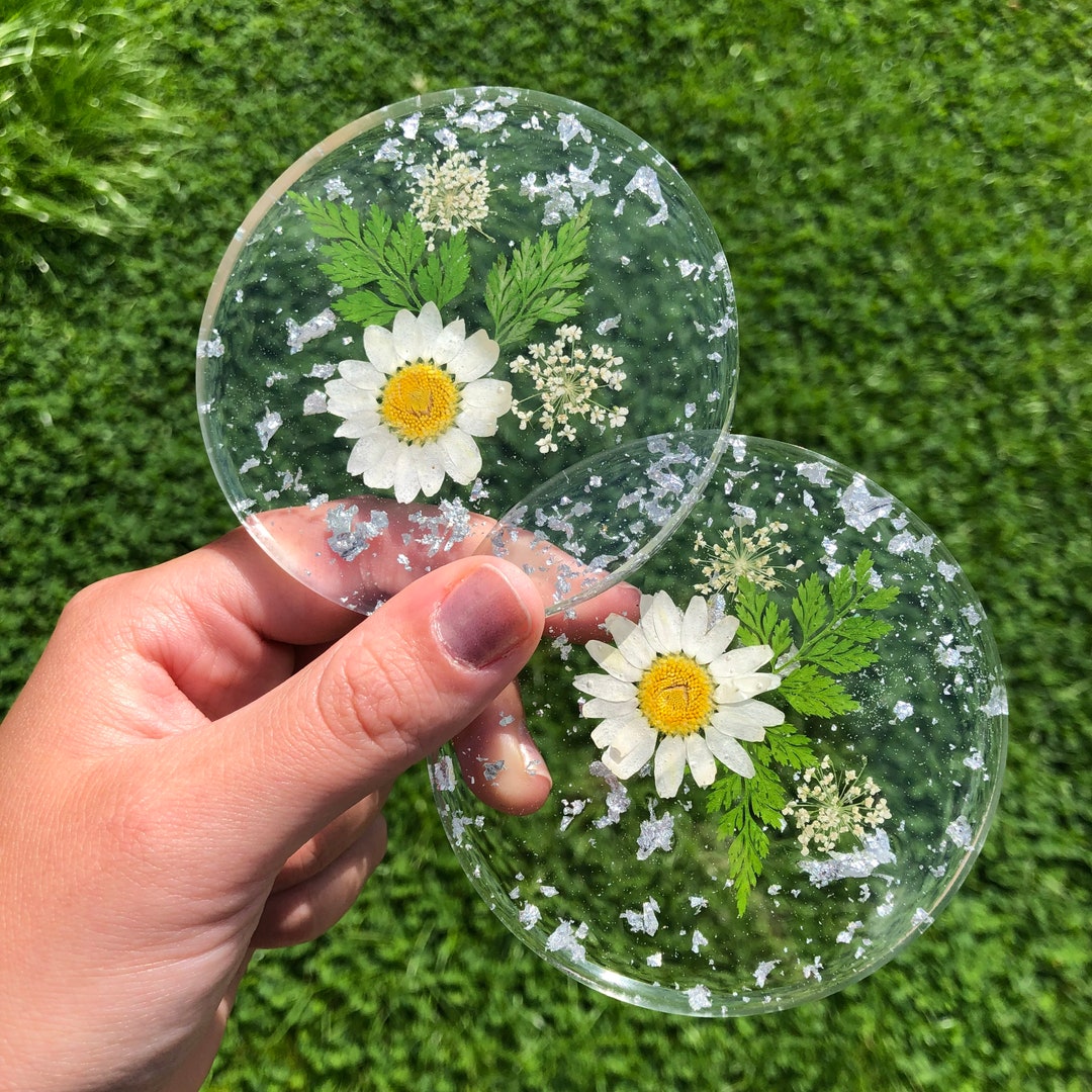 Resin Flower Coaster (1) - Etsy