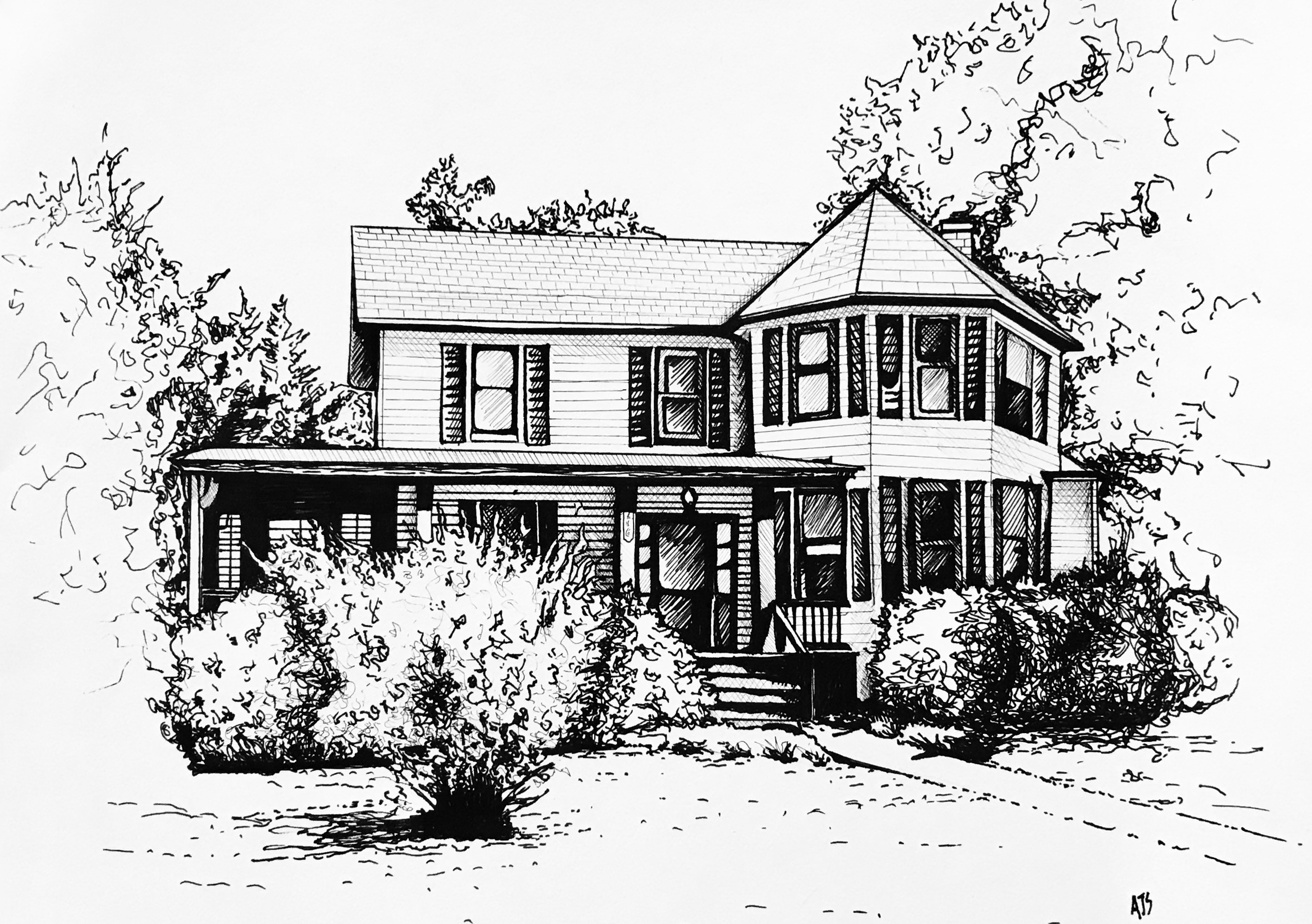 Custom Home Art Dessin maison personnalisé Dessin de maison | Etsy