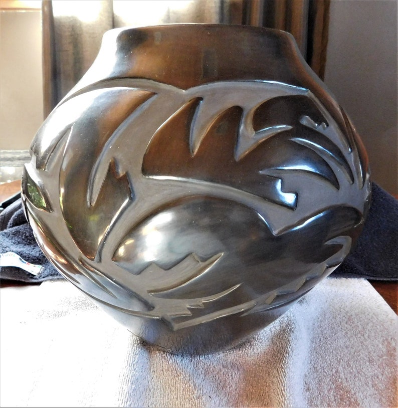 Santa Clara Pottery With Avanyu Design by Billy Cain. - Etsy