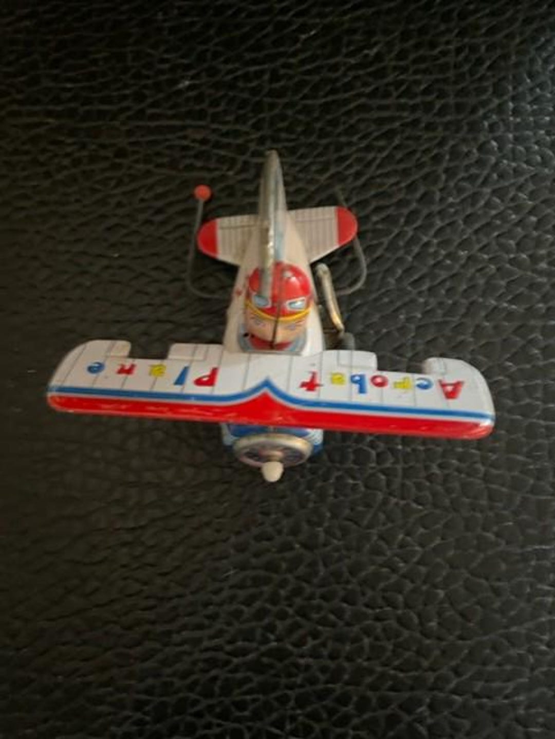 Vintage Tin Toy Airplane – “acrobat Plane” – 1950s–60s Litho Graphics ...