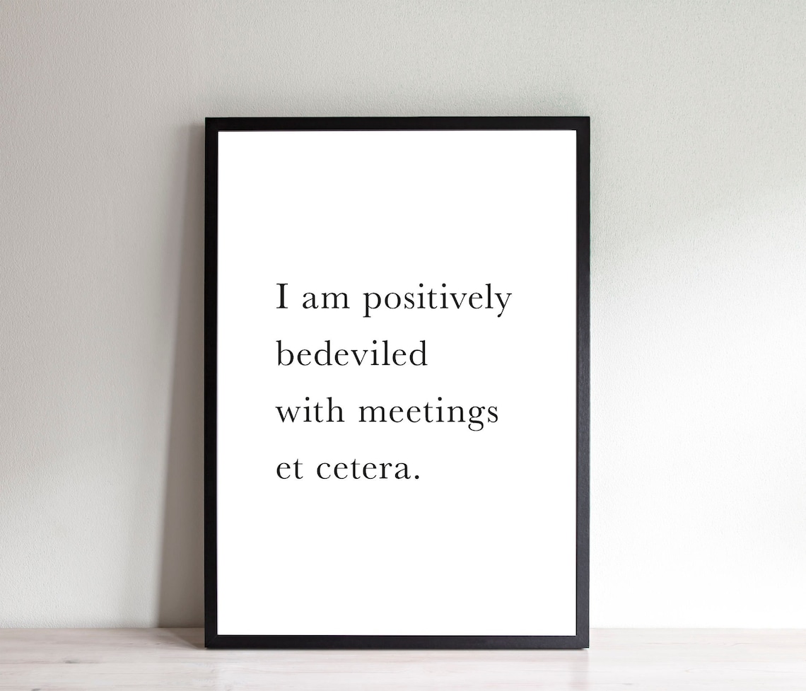 Positively Bedeviled Moira Rose Schitts Creek Famous Quote Wall Art ...