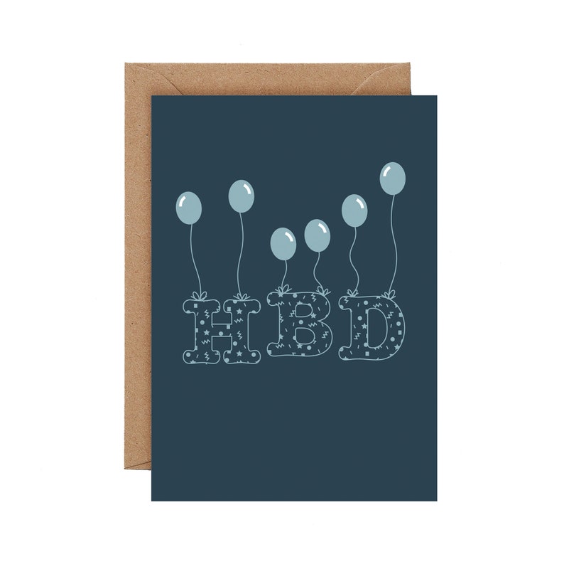 Happy Birthday Card HBD Greetings Card Birthday Card - Etsy
