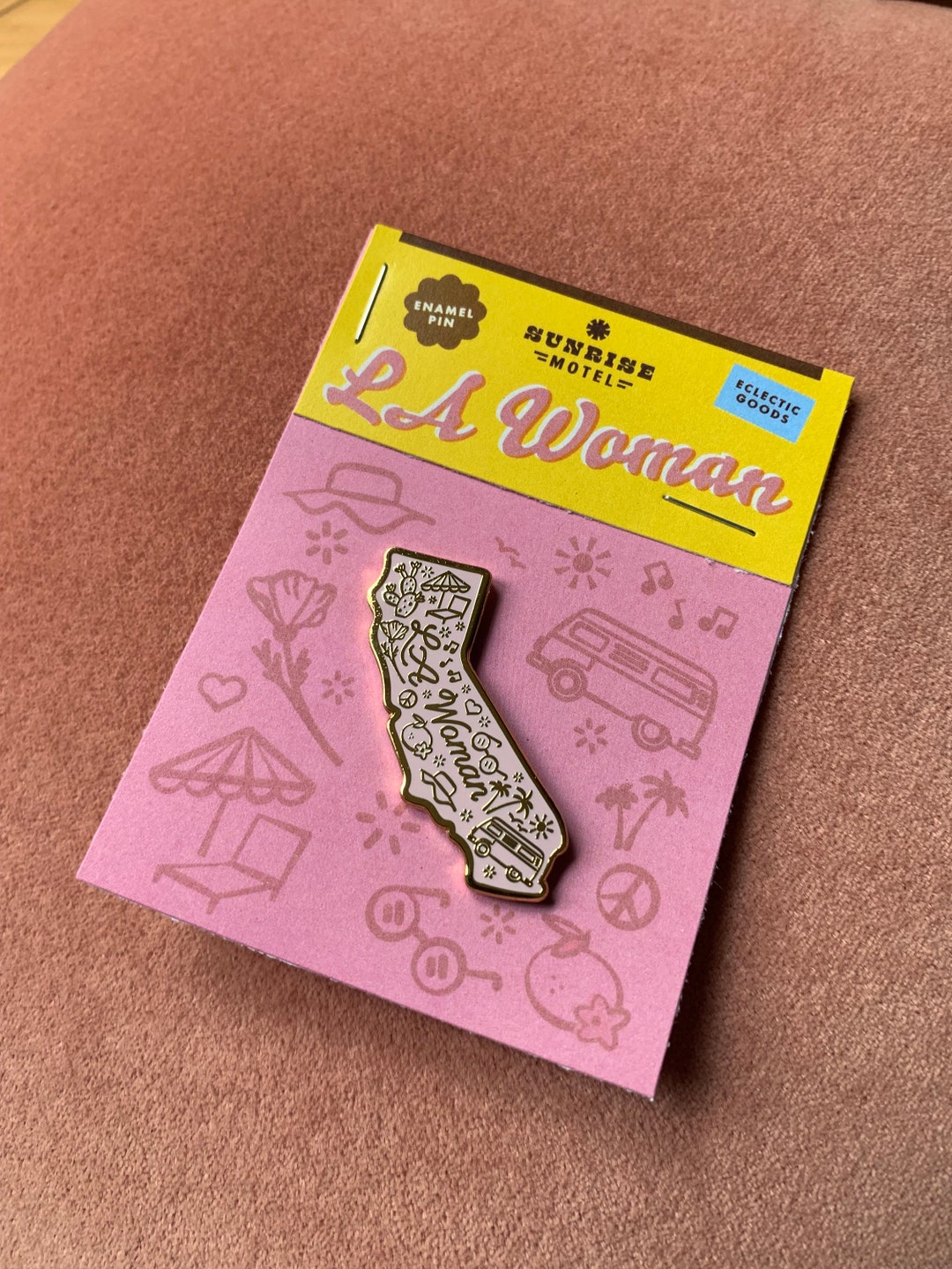 LA Woman Enamel Pin | Los Angeles | LA California | Desert Enamel Pin ...