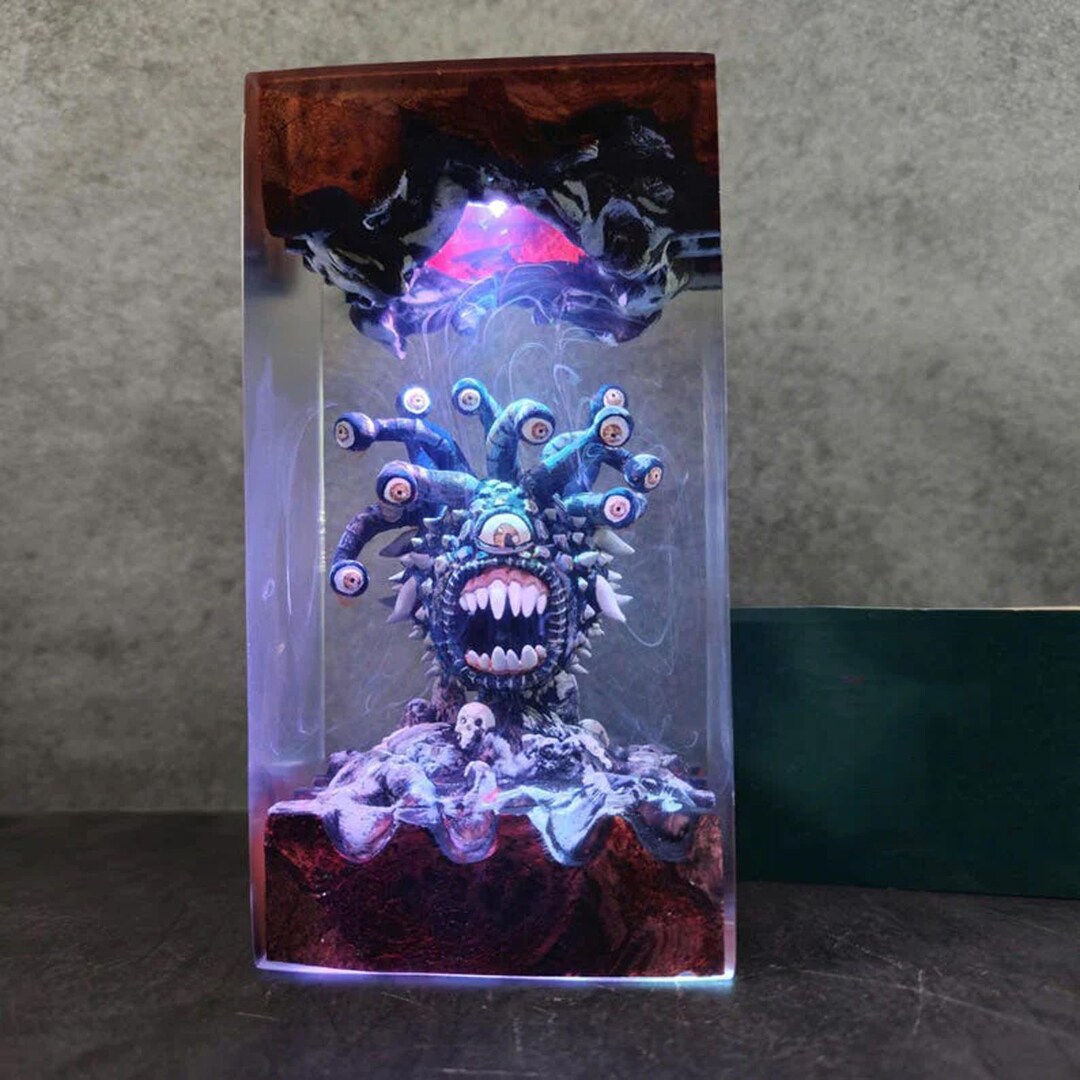 Beholder Resin Diorama Lamp – Dnd Monster Light Box – Handmade Dungeons ...