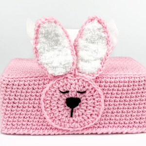 Easter Bunny Tissue Box Cover Crochet Pattern - Etsy