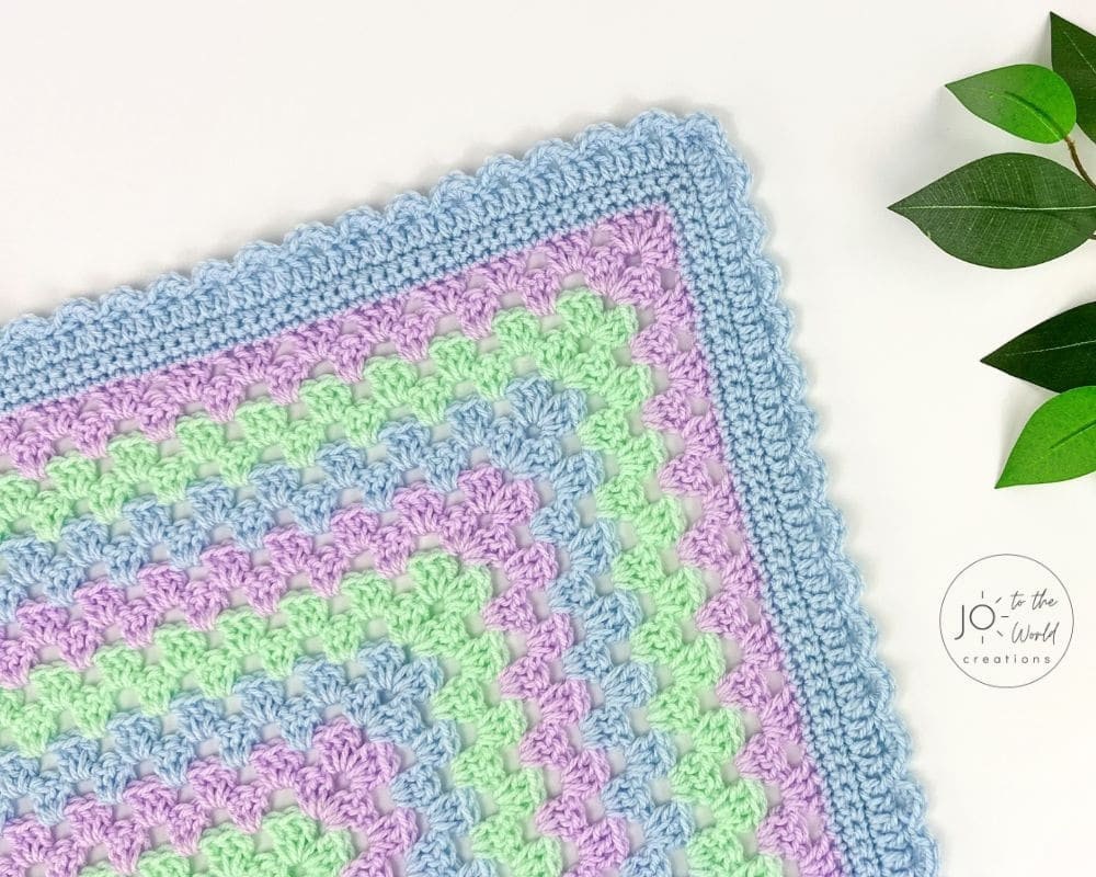 Continuous Granny Square Blanket Crochet Pattern | Granny Square Baby ...