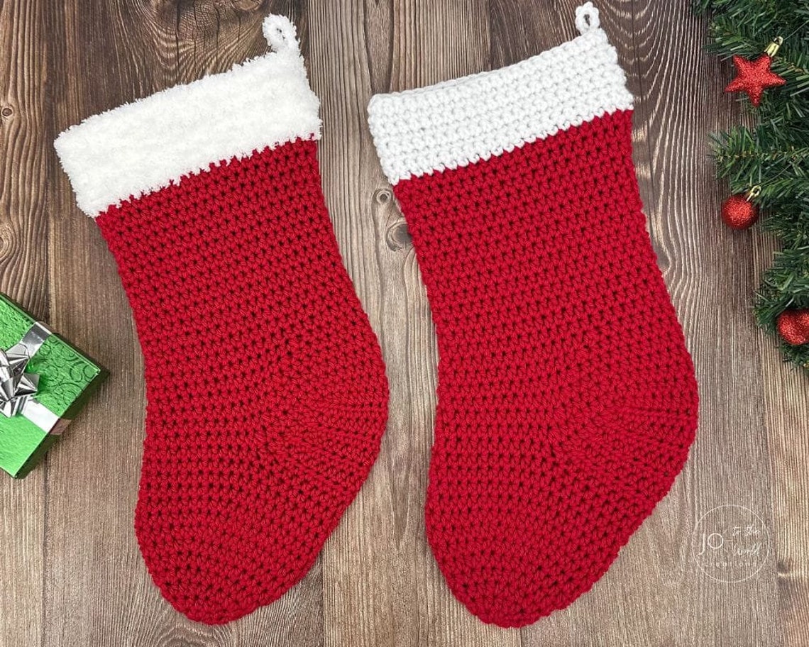 Christmas Stocking Crochet Pattern | Crochet Santa Stocking | Crochet ...