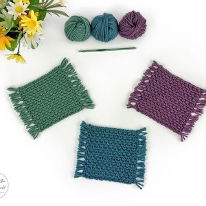 Easy Mug Rug Crochet Pattern | Crochet Mug Rugs | Square Crochet ...