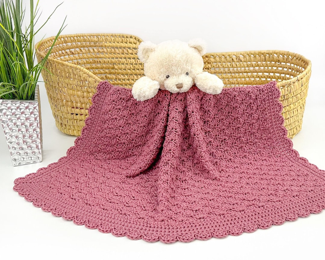 Easy Crochet Shell Stitch Baby Blanket Pattern • Craftdrawer