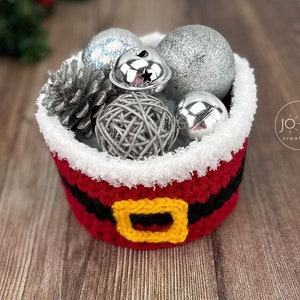 Christmas Basket Crochet Pattern | Christmas Crochet Basket | Christmas ...
