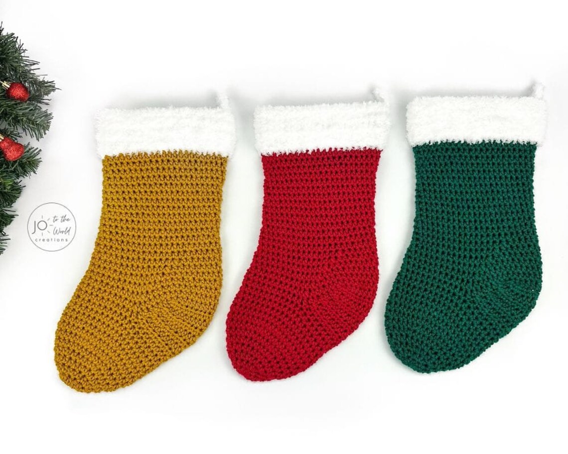 Christmas Stocking Crochet Pattern | Crochet Santa Stocking | Crochet ...