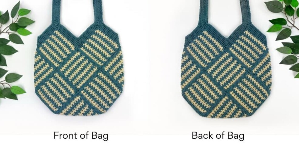Striped Squares Bag Crochet Pattern | Crochet Bag | Crochet Tote Bag ...