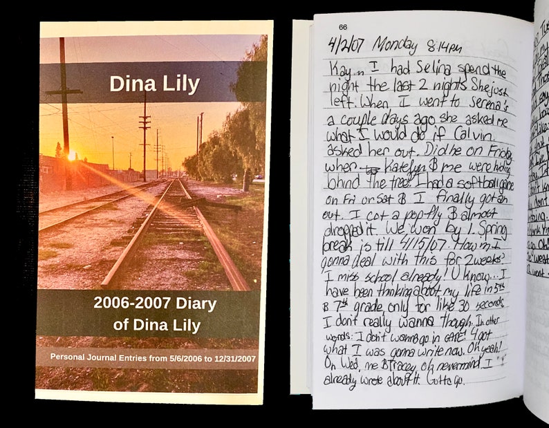 2006-2007 Used Handwritten Diary of 11-year-old Dina Lily (printed Copy ...