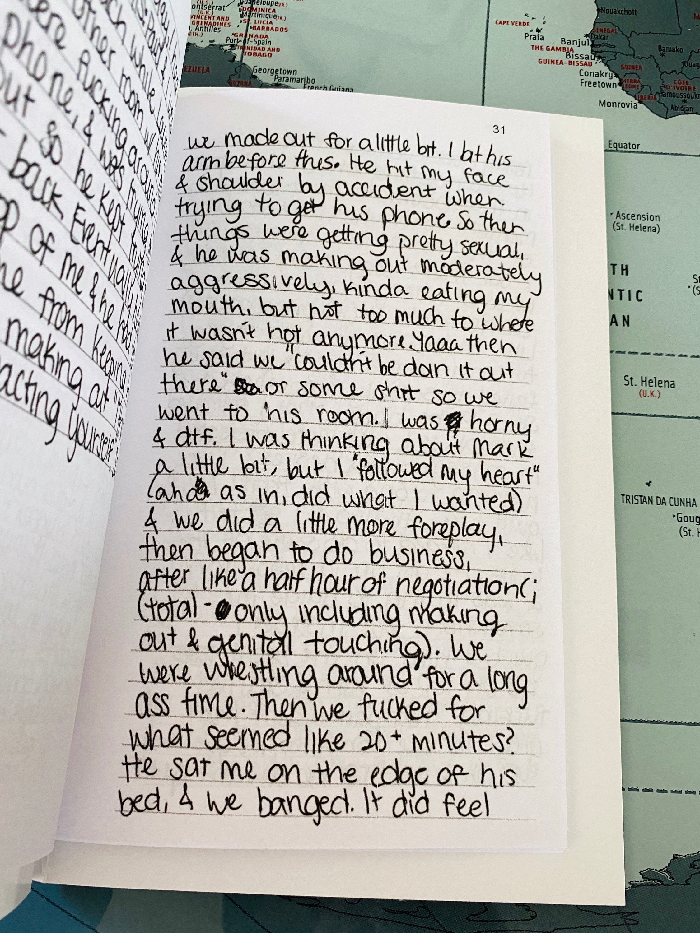 2013 Used Handwritten Diary Journal 17 Year Old Girl Print Copy Dina ...