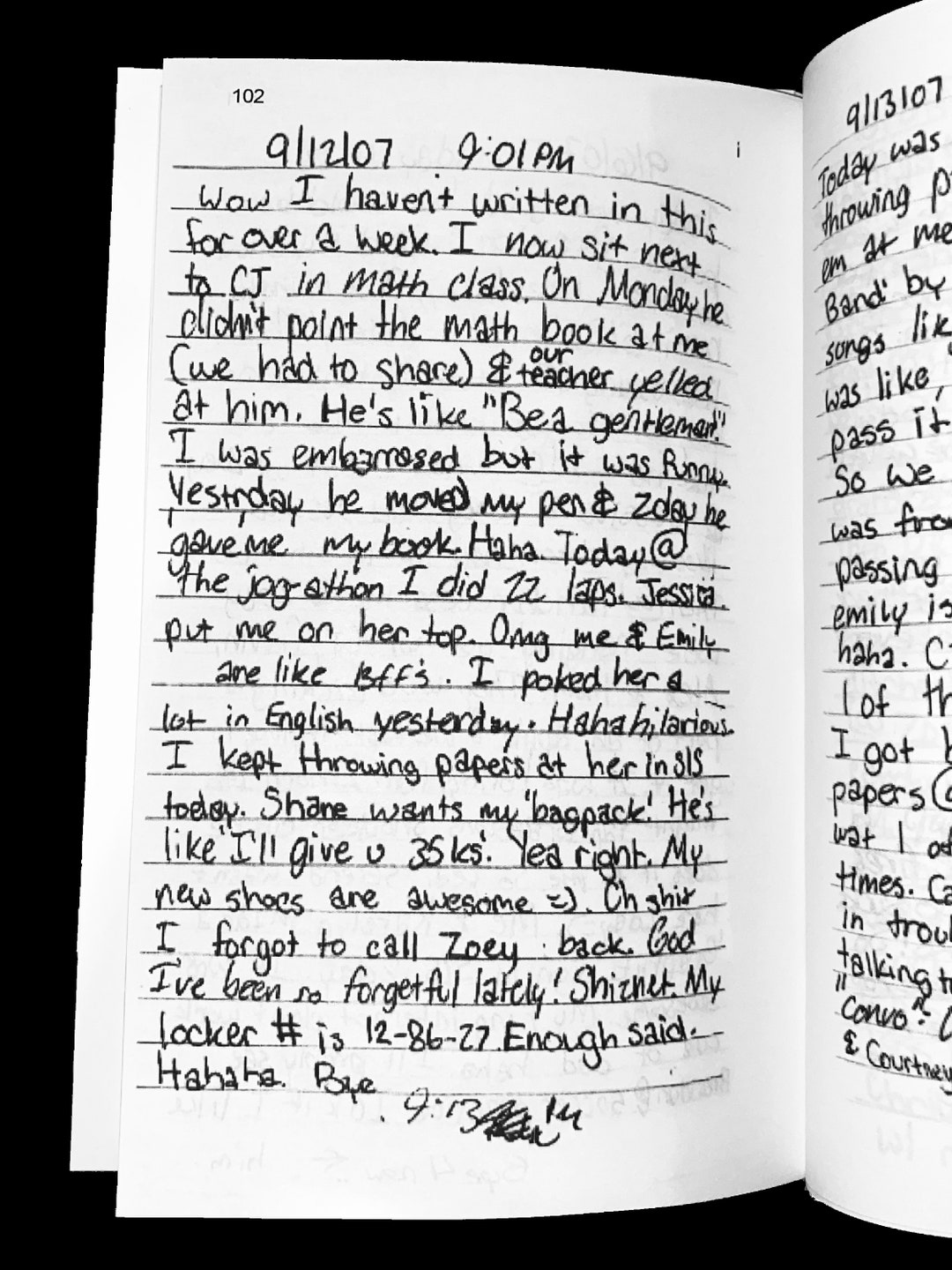 2006-2007 Used Handwritten Diary of 11-year-old Dina Lily (printed Copy ...